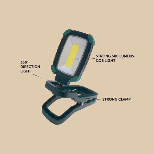 Click 500lm Rechargeable Clamping Work Light – TheITmart