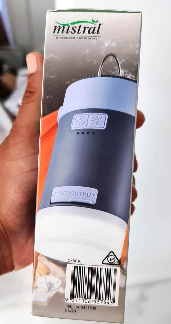 Mistral Solar Waterproof Camping Light/ Charging Outlet for Devices ...