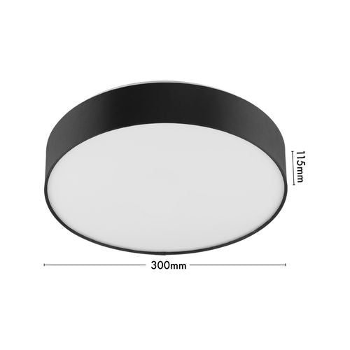 Verve Design 15W 900lm Black Fabric Shade Ceiling Light – TheITmart