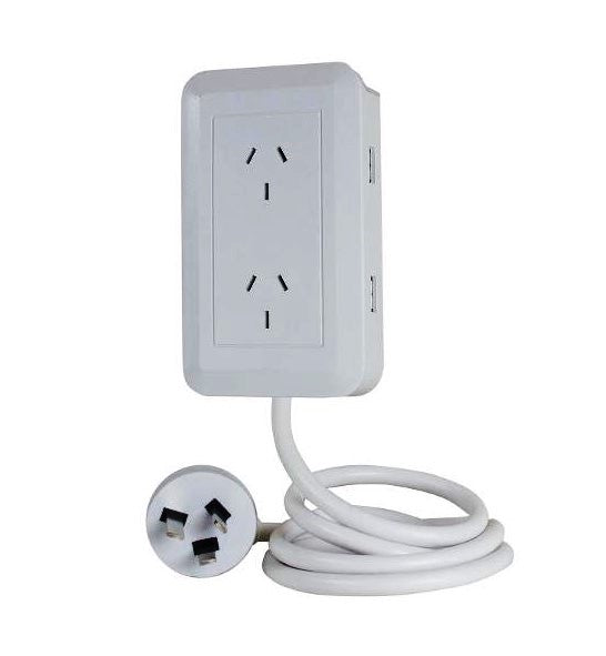 Presto Plug-White with 2 USB Ports – TheITmart
