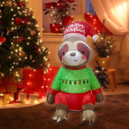 Click 80cm Battery Operated Festive Inflatable Sloth – TheITmart