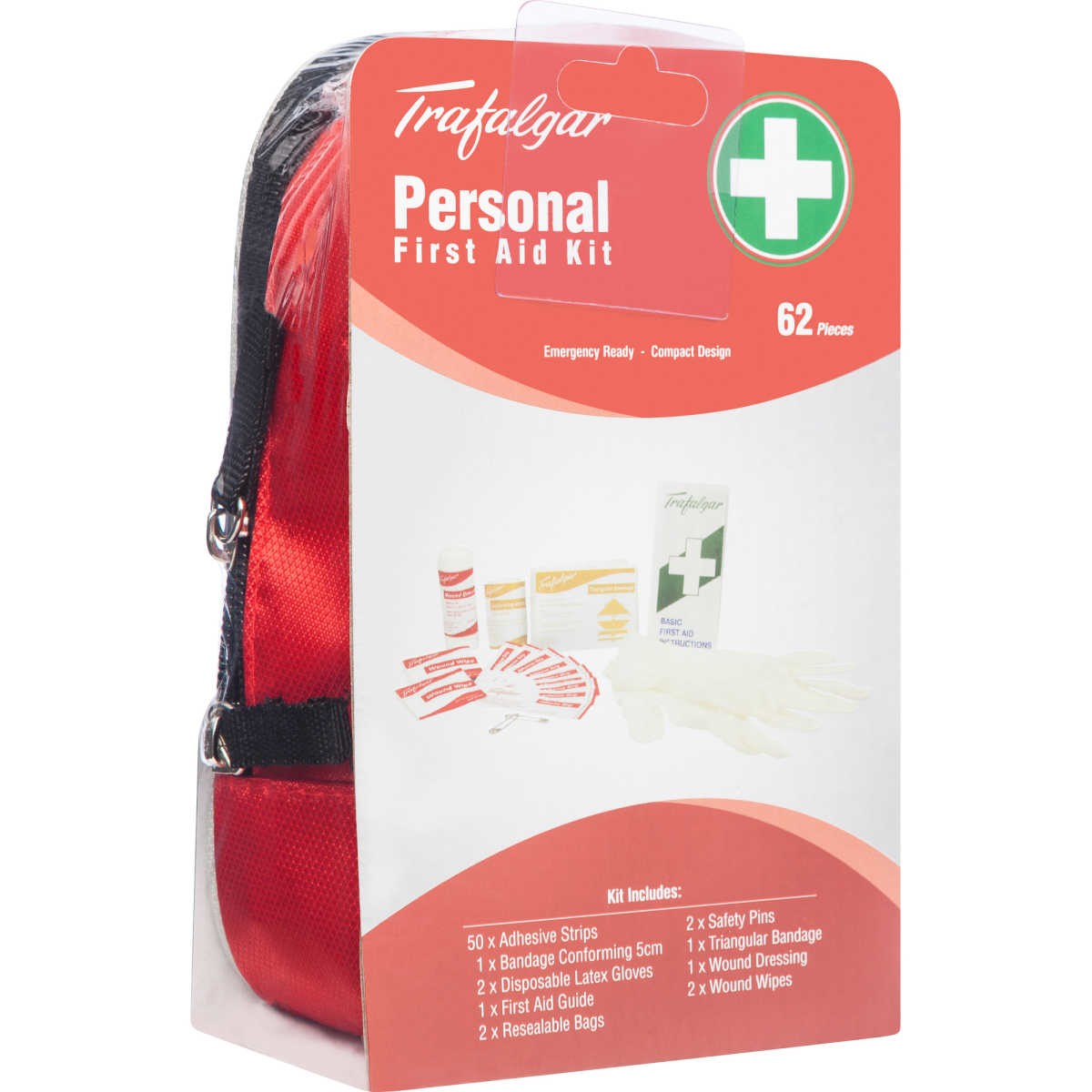 Trafalgar Personal First Aid Kit - 62 Pieces – TheITmart