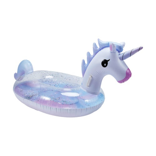 Inflatable Pool Unicorn Float with Repair Patch - White – TheITmart