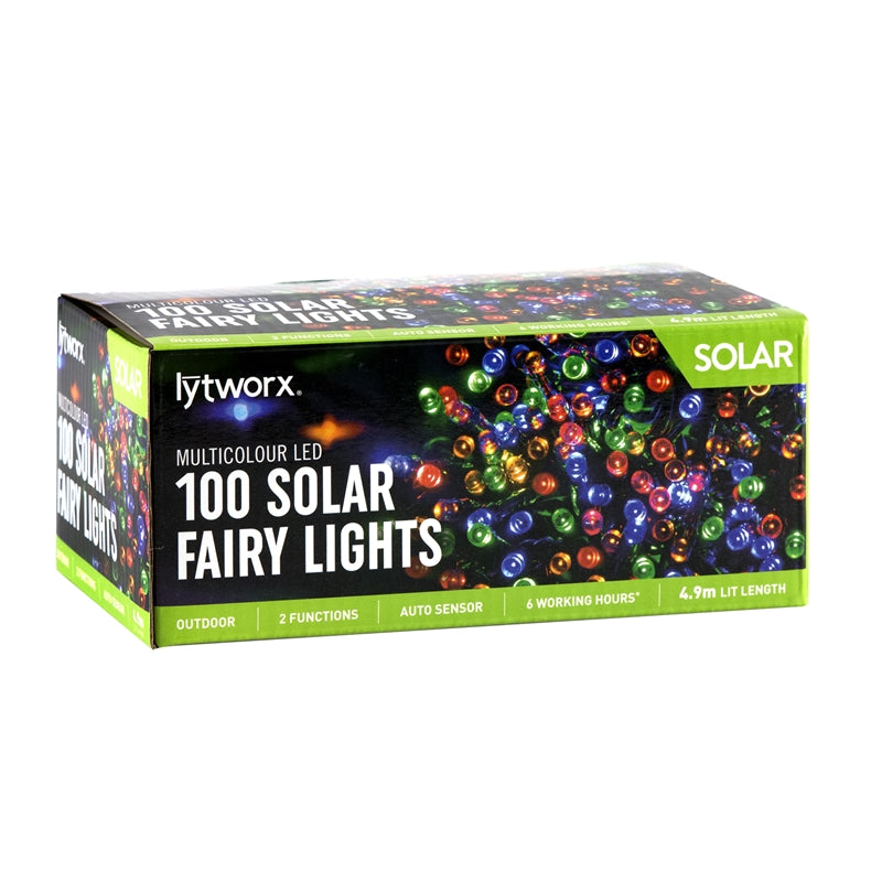 Lytworx 100 LED Multicolour 2 Function Solar Party Fairy Lights – TheITmart