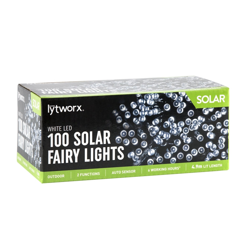 Lytworx 100 LED White 2 Function Solar Party Fairy Lights – TheITmart