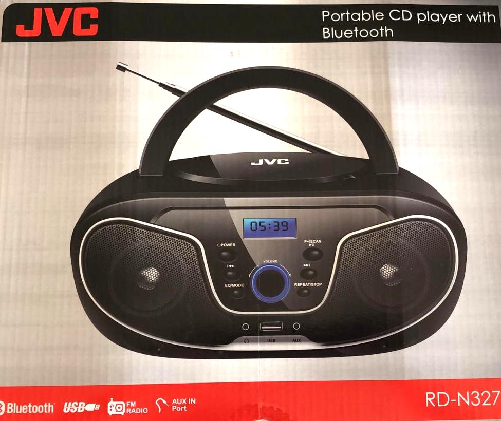JVC RD-N327A Boombox Portable Bluetooth CD Player – TheITmart