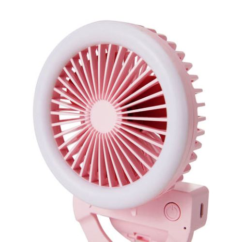 Anko USB Powered LED Ring Light with Fan- Pink / 180 Adjustable Head ...
