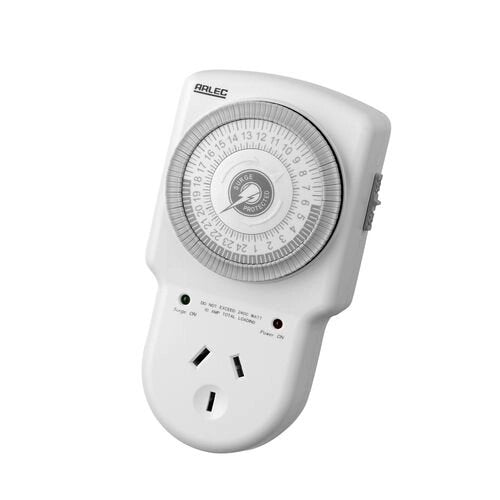 Arlec Surge Protected 24 Hour Timer - White – TheITmart