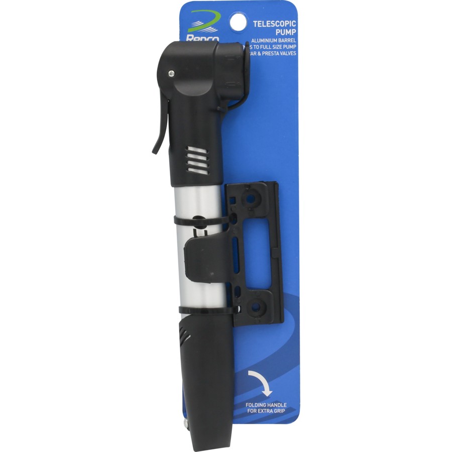 Repco Sport Telescopic Mini Pump - Black / Compact and lightweight ...