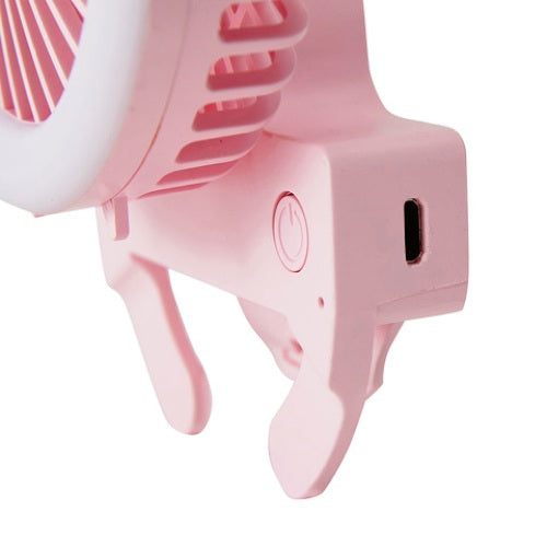 Anko USB Powered LED Ring Light with Fan- Pink / 180 Adjustable Head ...