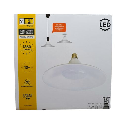 HPM LED Light Globe With Shade – TheITmart