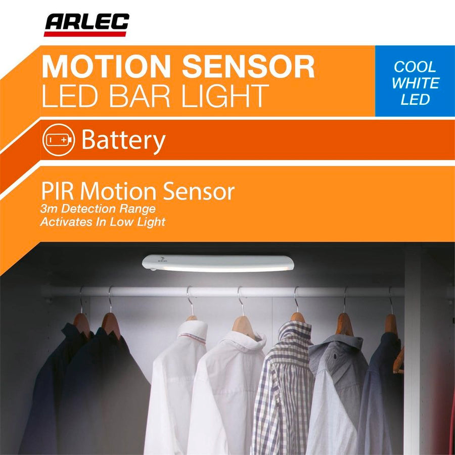 Arlec Cool White 100lm LED Motion Sensor Bar Light – TheITmart