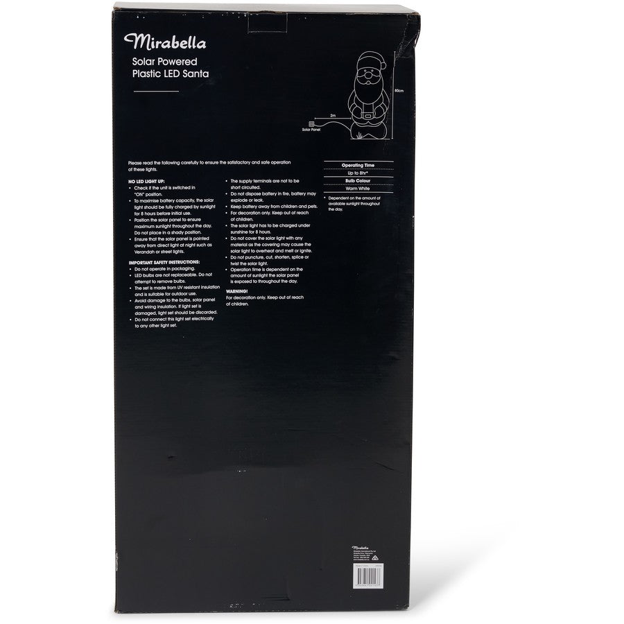 Mirabella Christmas 80cm Solar Powered LED Santa – TheITmart