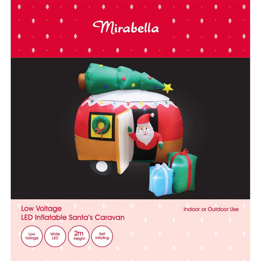 Mirabella Christmas Low Voltage Inflatable Santa's Caravan 2m – TheITmart