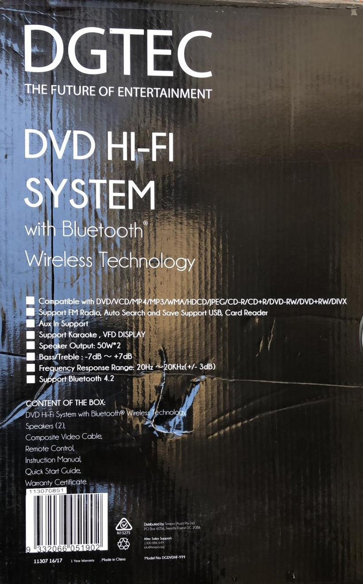 DGTEC Bluetooth Wireless DVD Hi-Fi System – TheITmart