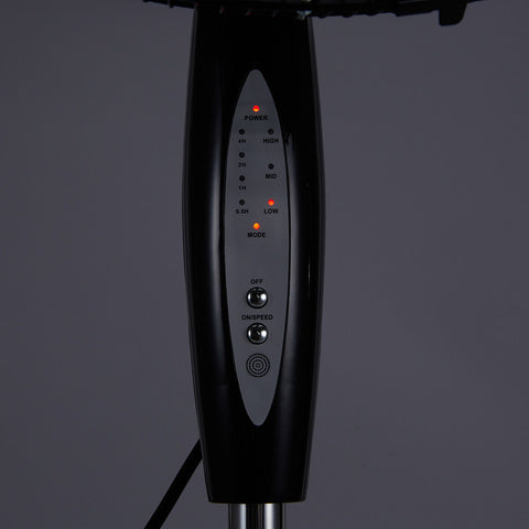 Anko 50cm Black Pedestal Fan - Remote Control with 3 Speed Settings ...