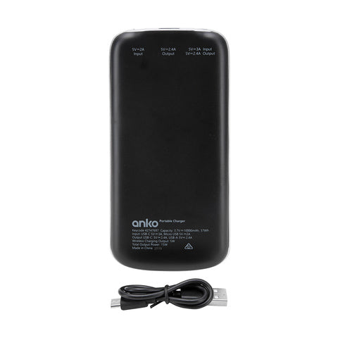 Anko Wireless Portable Charger USB-C - 10,000mAh – TheITmart