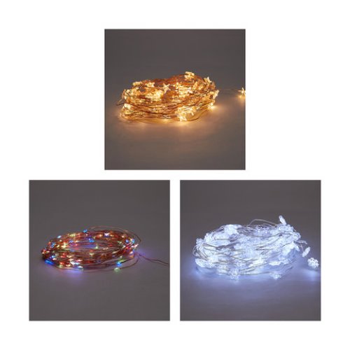 Battery Operated 100 LED Wire Lights - Assorted* – TheITmart