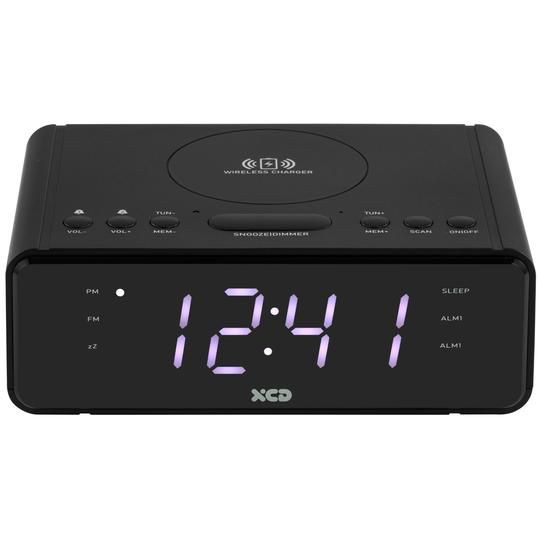 XCD AM/FM Clock Radio with Wireless Charging - XCDCLKRD2 / 20 Pre-Set ...