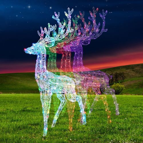 Lytworx 1.4m Tech-IQ Colour Changing Reindeer/Low-Voltage/Indoor Or Ou ...
