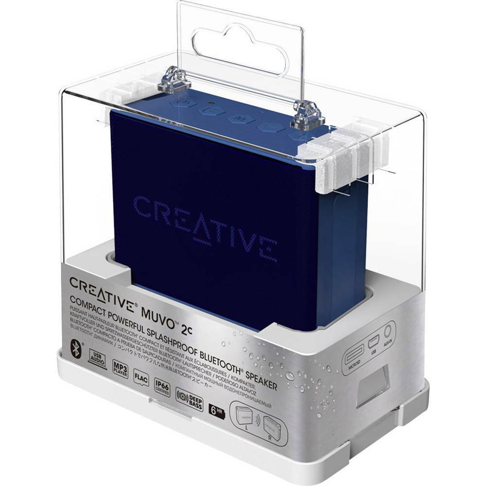 NEW Creative MUVO 2c Bluetooth Wireless/AUX/MP3 IP66 Speaker - BLUE ...