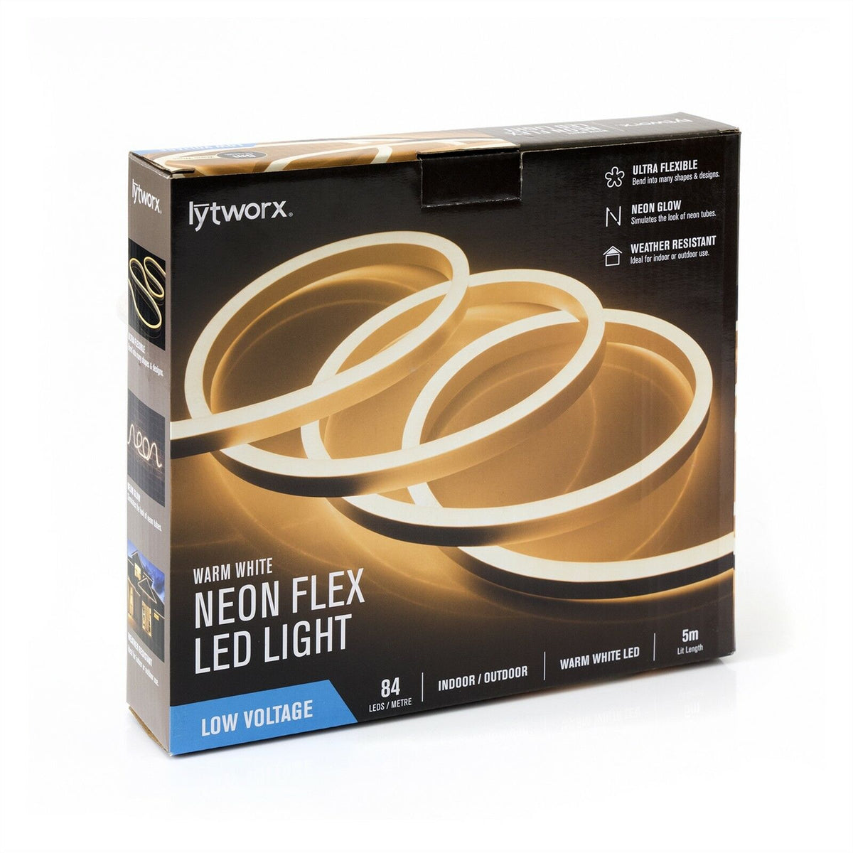 Lytworx Warm Neon Flex Indoor/Outdoor LED Light/5m Ultra Bright & Long ...