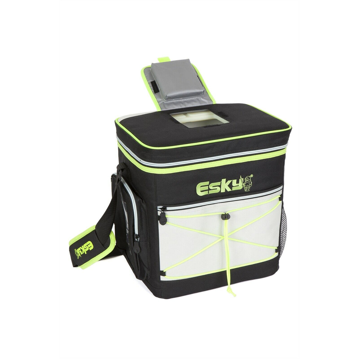 Esky 30 Can Hybrid Cooler With Ice Brick/Double Zip Side Pouch/Insulat ...