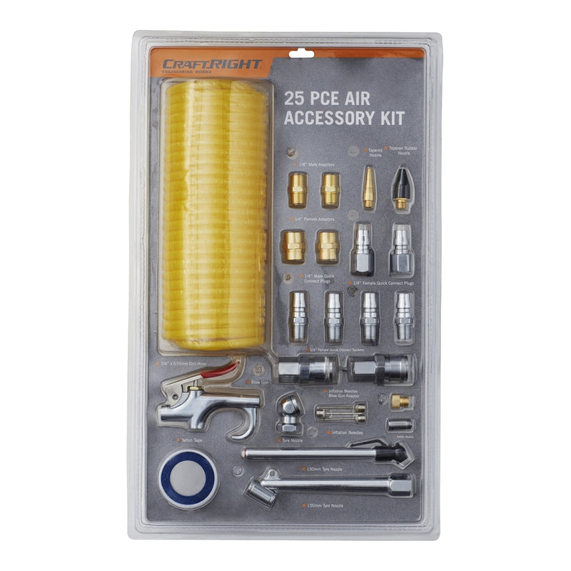 Craftright 25 Piece Air Tool Accessory Kit – TheITmart