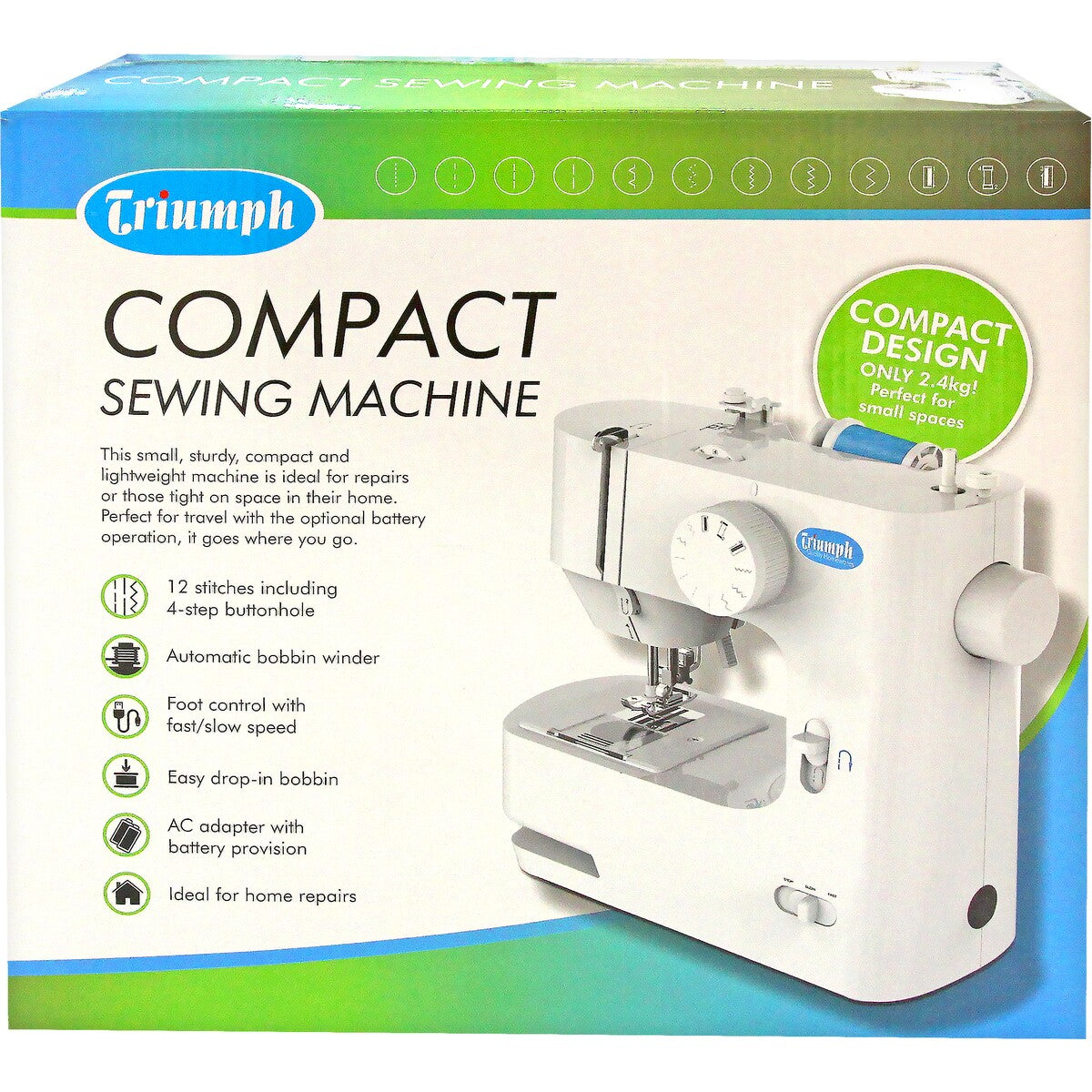 Triumph Compact Sewing Machine - White – TheITmart