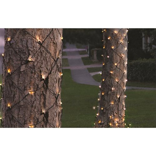 Lytworx 300 LED Warm White Solar Net Lights/8 Functions/0.6 x 4.8m Net ...