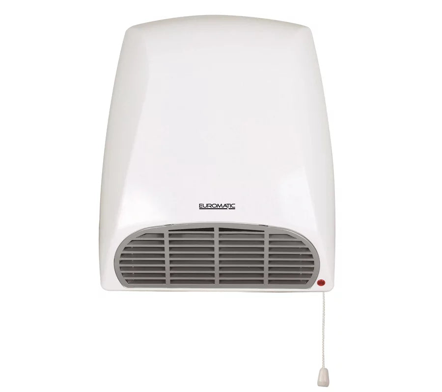 Euromatic Wall-Mounted Bathroom Fan Heater 2 Settings – TheITmart