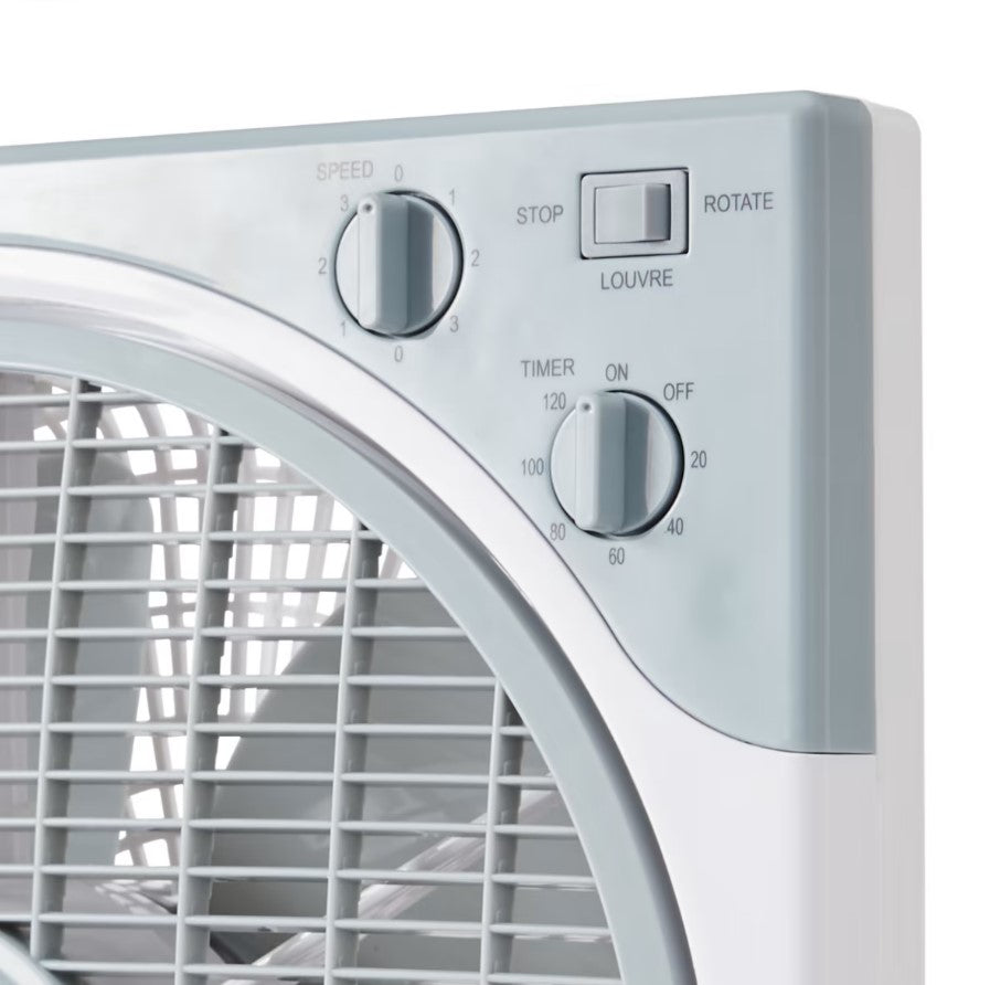Anko 30cm Box Fan / 3-speed settings / White – TheITmart