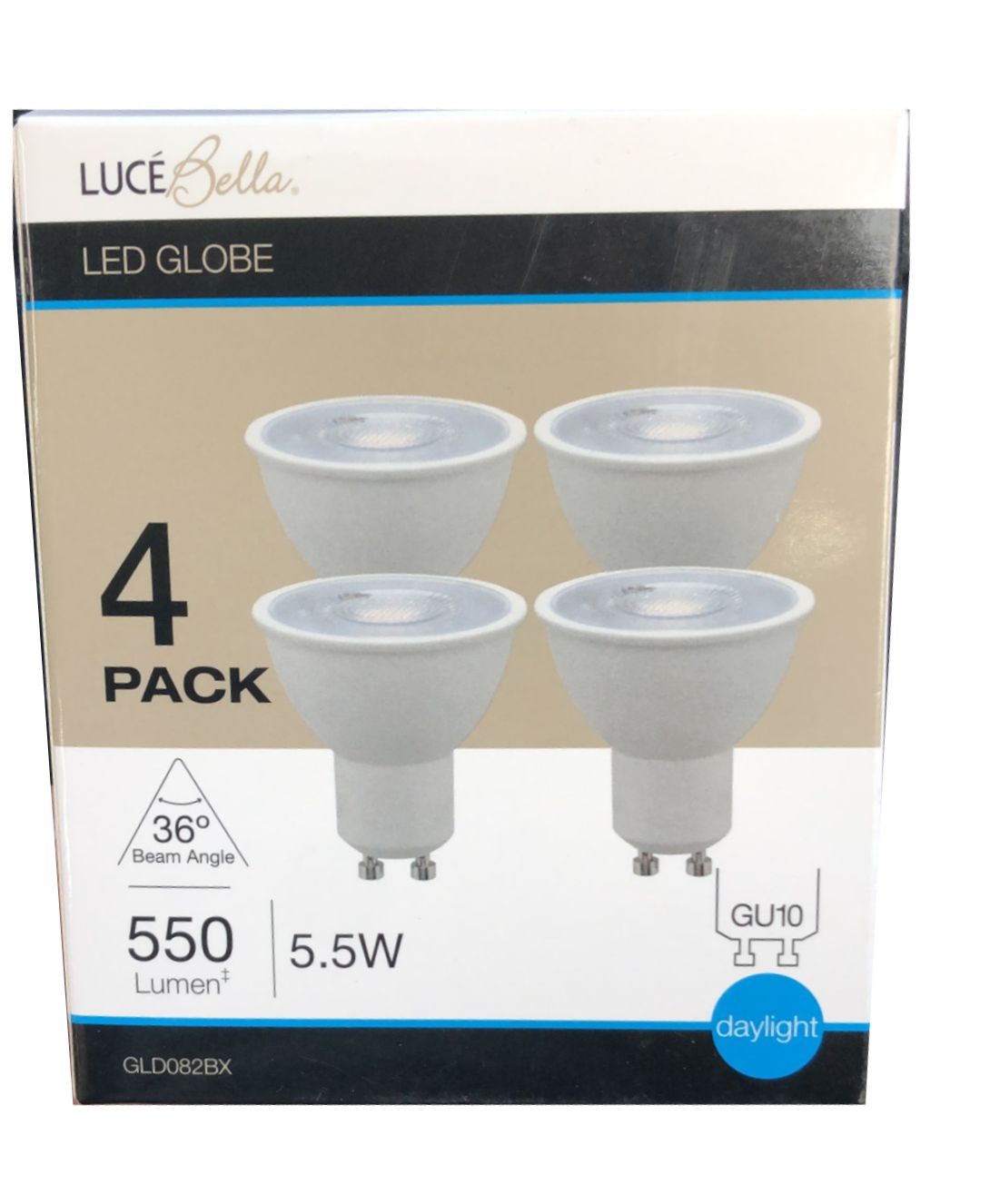 Luce Bella Gu10 5 5w 550 Lumens Daylight Led Globe 4 Pack Theitmart
