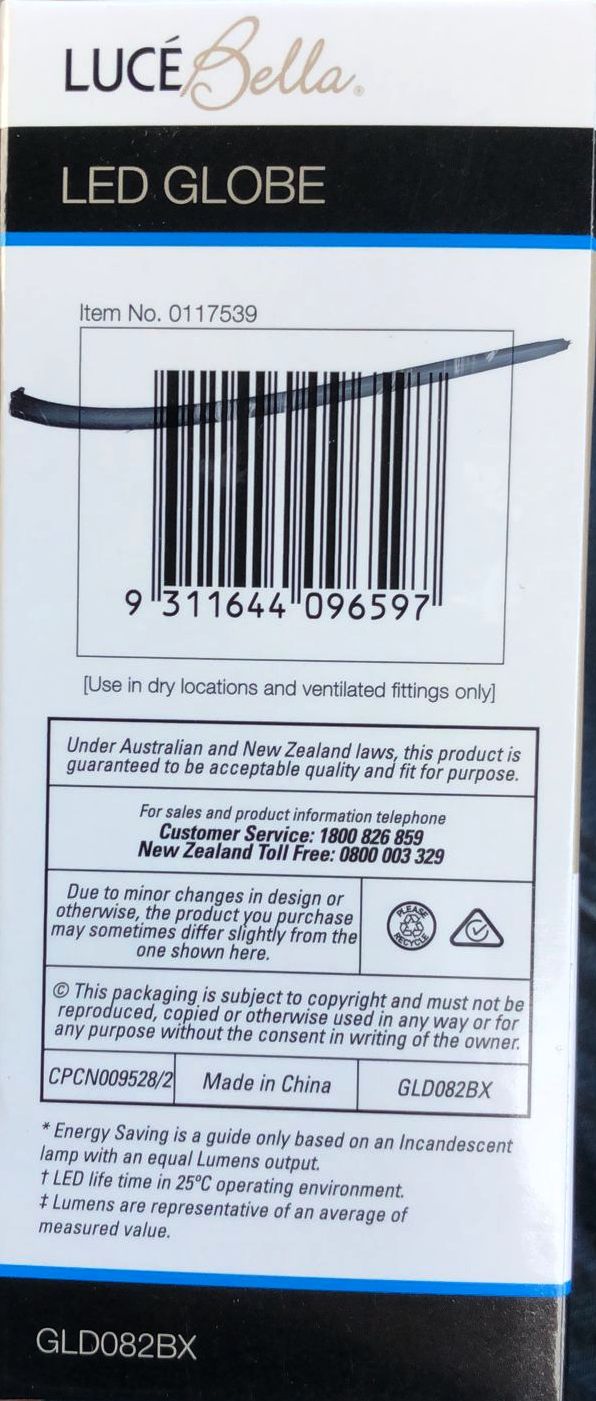 Luce Bella GU10 5.5W / 550 Lumens Daylight LED Globe - 4 Pack – TheITmart