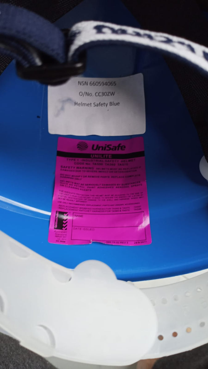 UniSafe TA560DEF-BL Safety Helmet - Blue – TheITmart