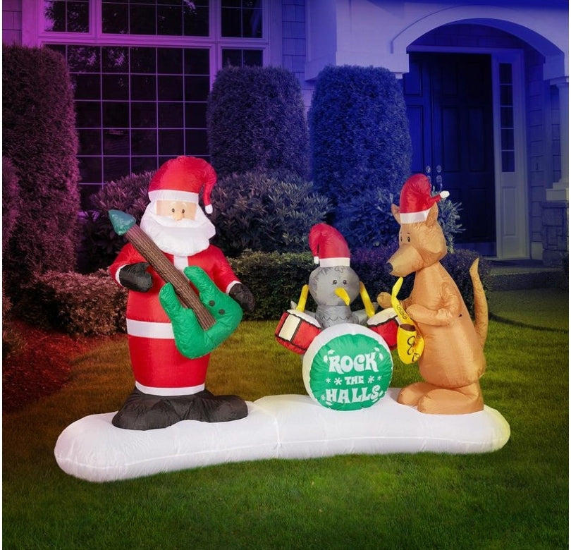 Lytworx 10 LED 260cm Festive Inflatable Santa Band/ Self-Inflating ...