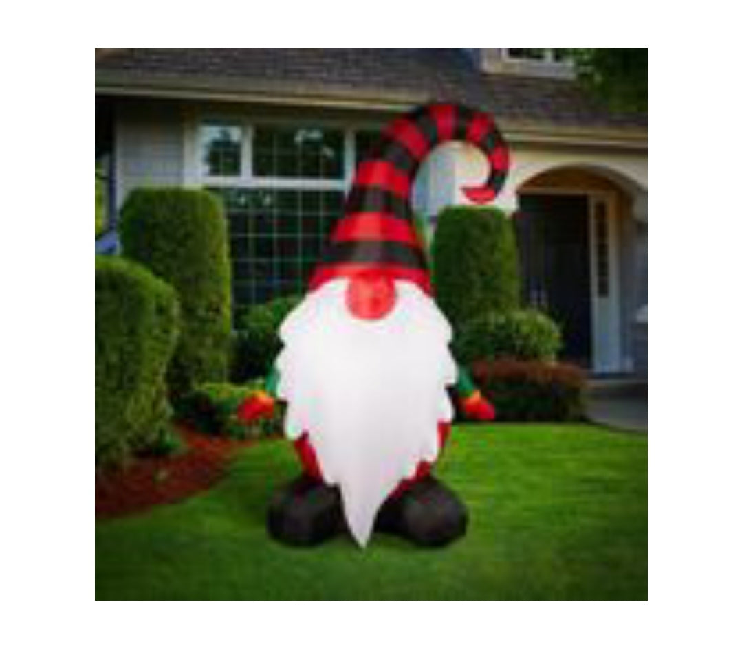 Lytworx 4m Inflatable Christmas Gnome/Low Voltage 10 LED/Indoor or Out ...