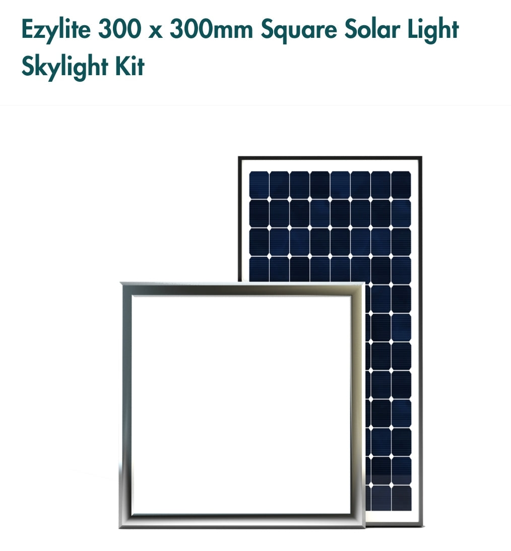 Ezylite 300 x 300mm Square Solar Light Skylight Kit – TheITmart