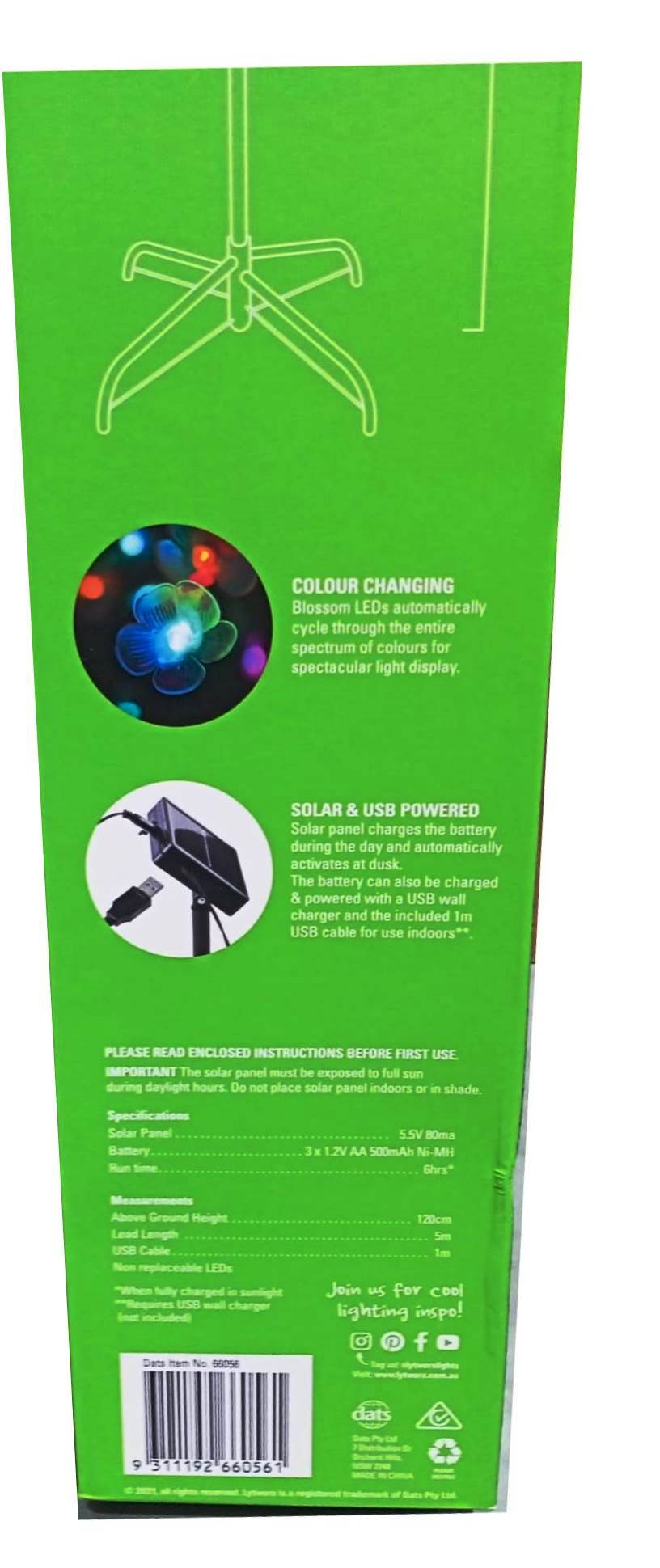 Lytworx 1.2m 80 LED Colour Changing Solar Blossom Tree – TheITmart
