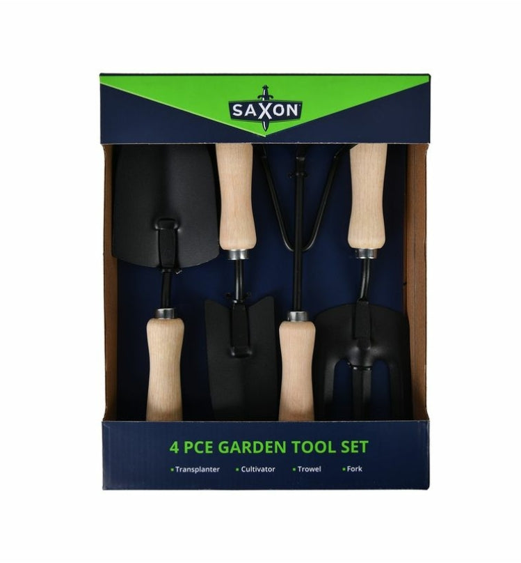 Saxon 4 Piece Garden Tool Set - BUN-609175 / Ideal for Home & Garden ...