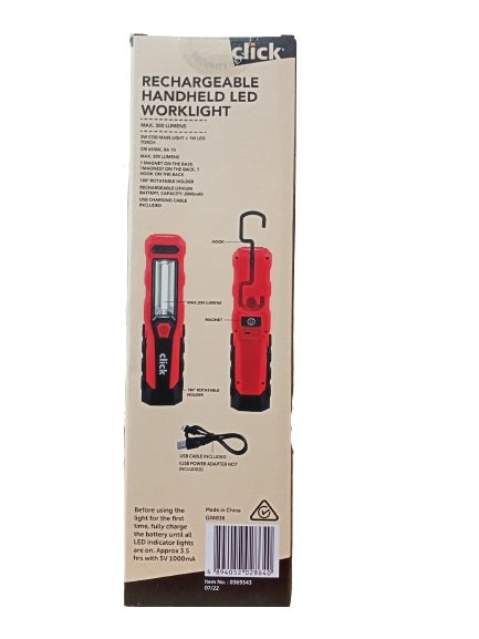 Click Rechargeable Handheld LED Worklight - GS8836 – TheITmart