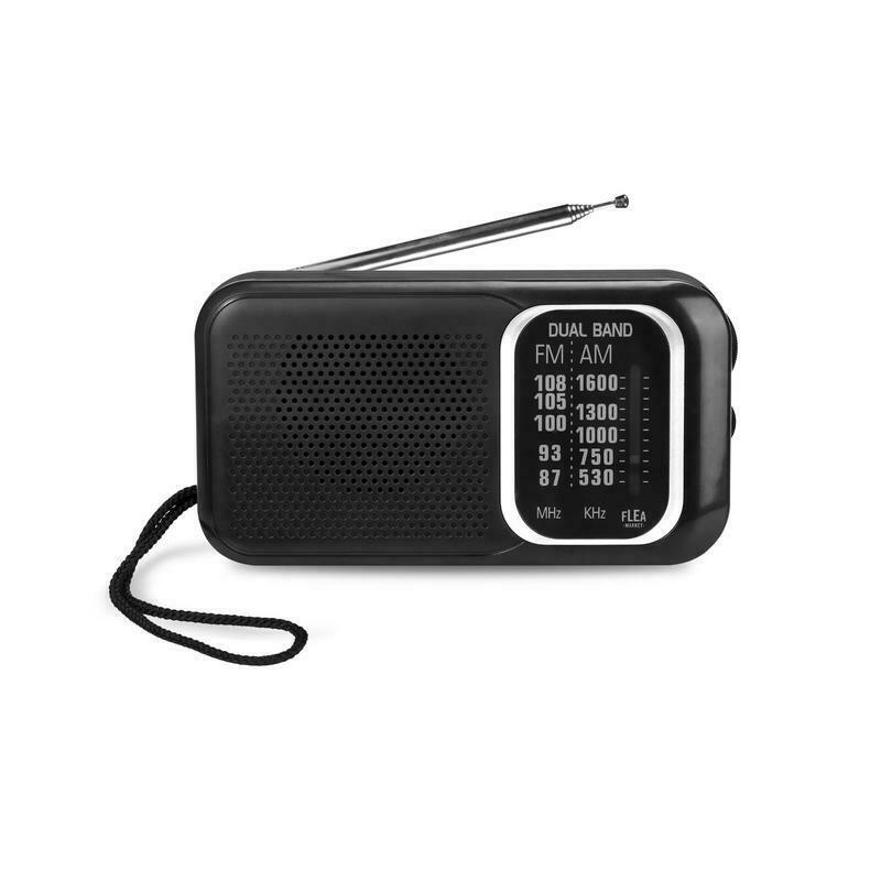 Flea Market FM/AM Radio Mains & Battery Powered Hand Carry Strap ...